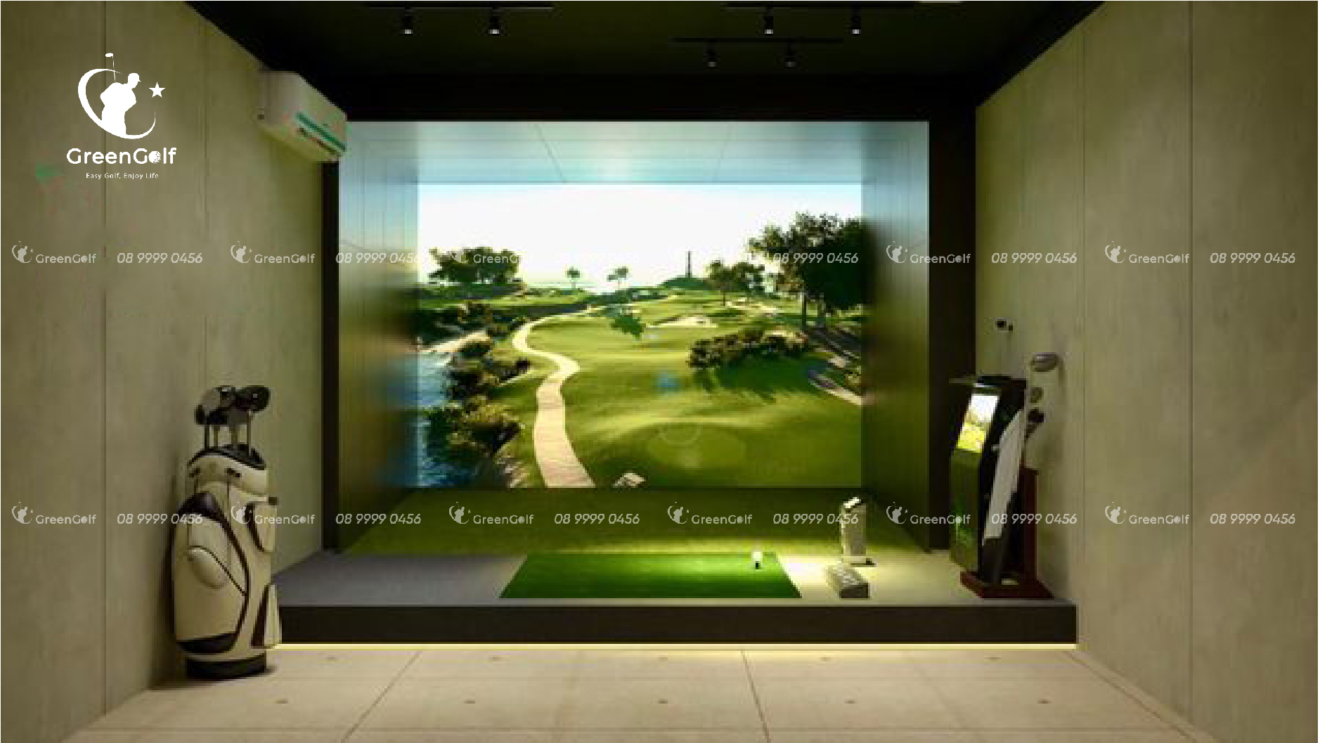 Thi công lắp đặt phòng golf 3D - Greengolf chinh phục không gian golf hoàn hảo